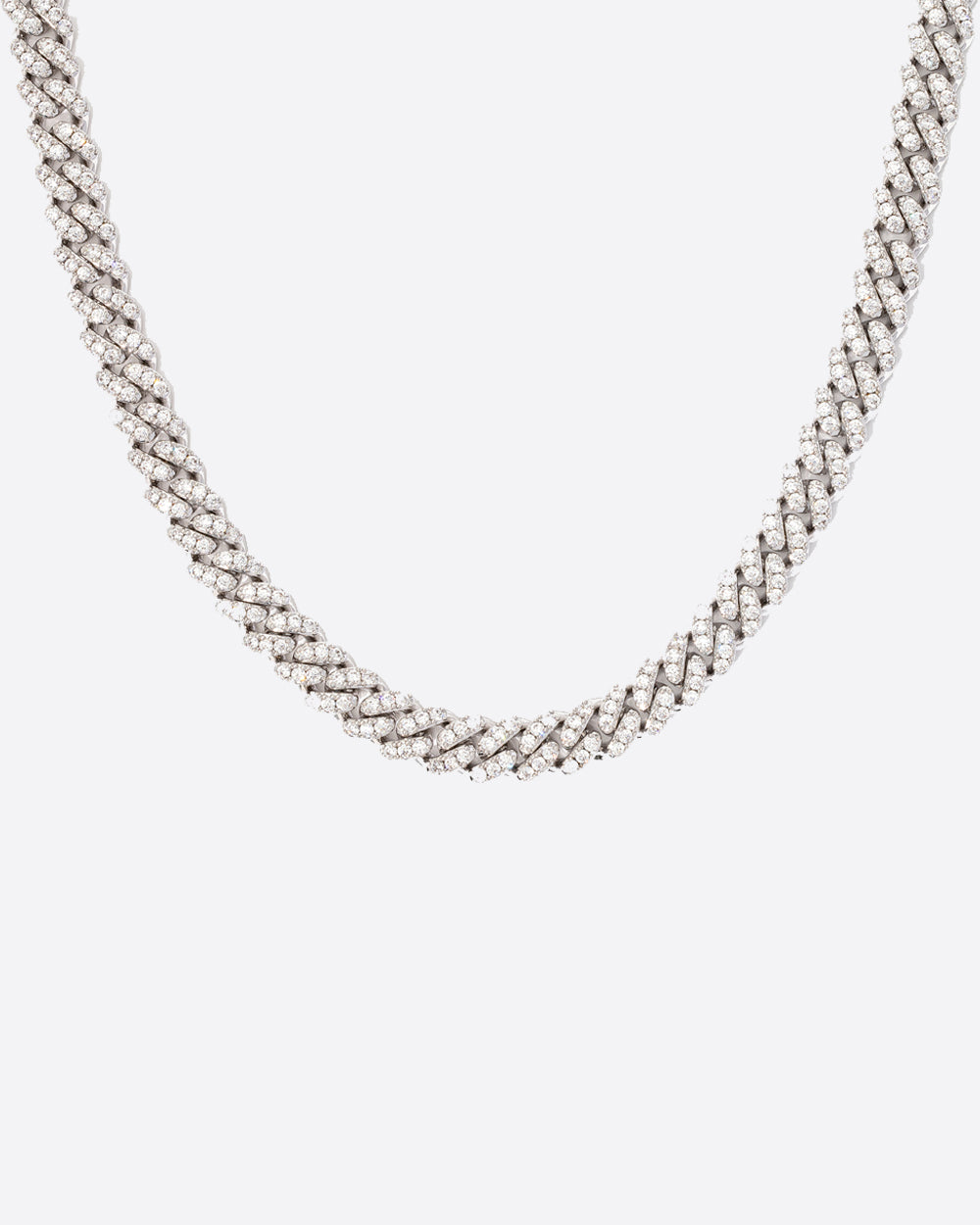 MOISSANITE CUBAN CHAIN. - 6MM WHITE GOLD | Drippy Amsterdam