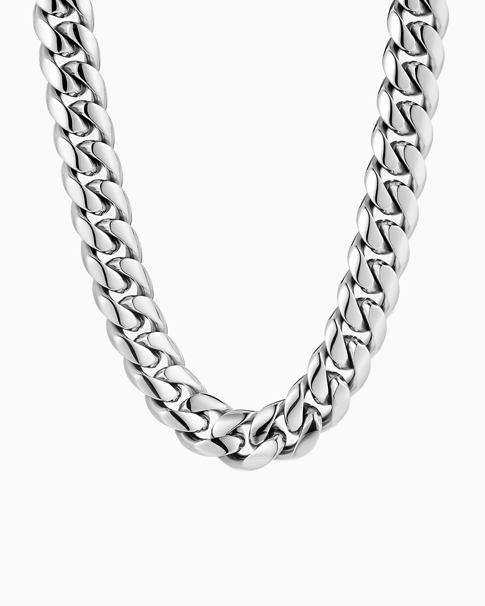 CLEAN CUBANA CHAIN. - 12MM WHITE GOLD | Drippy Amsterdam